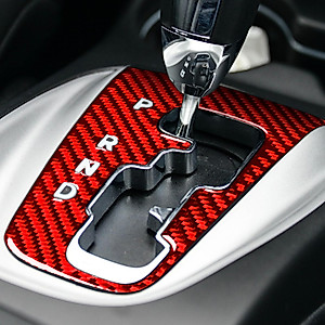 UOADA Real Premium Carbon Fiber Car Gear Box Control Decal Trim Center Console Gear Shift Panel Cover Sticker Interior Compatible with Dodge Journey 2011 2012 2013 2014 2015 2016 2017