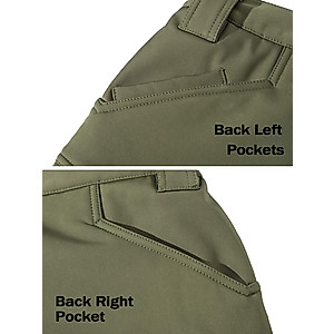 MAGCOMSEN Waterproof Pants Mens Fleece Lined Pants Winter Pants Men Hiking Pants Tactical Pants Snow Pants Snowboarding Pants Army Pants