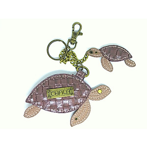 CHALA Handbag Bowling Zip Tote Garden Creature Collections (Indigo- Two-Turtle)