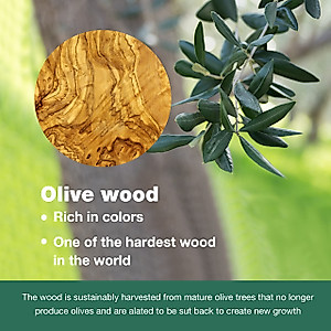 WONDERFUL 100% Natural Olive Wood Long Handle Spoons for Coffee, Tea, Milkshake Kitchen Stirring, Cocktail Stirrer; Mixing Honey Spoon, Chef Tasting Spoons(1 pc)