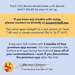 Talli Daily Baby Monitor - Log Feedings, Diapers, Sleep & More with 1-Touch, Device Links to The Talli App for Real-Time Monitoring & Sharing Data with Family, Caregivers & Doctors, Alexa Compatible