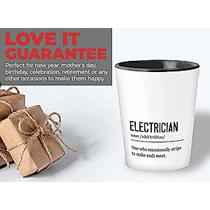 Bubble Hugs Electrician Shot Glass 1.5oz - Because Engineers - Electrical Engineer Technician Lineman Proffesional Electrician Graduation Student Electricity Funny Man Hillarious Husband
