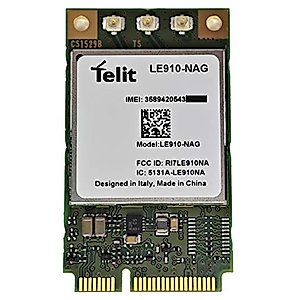 Telit LE910-NAG MiniPCIe Modem Module - 4G/LTE + GPS - 100 x 50 Mbps CAT3 MIMO