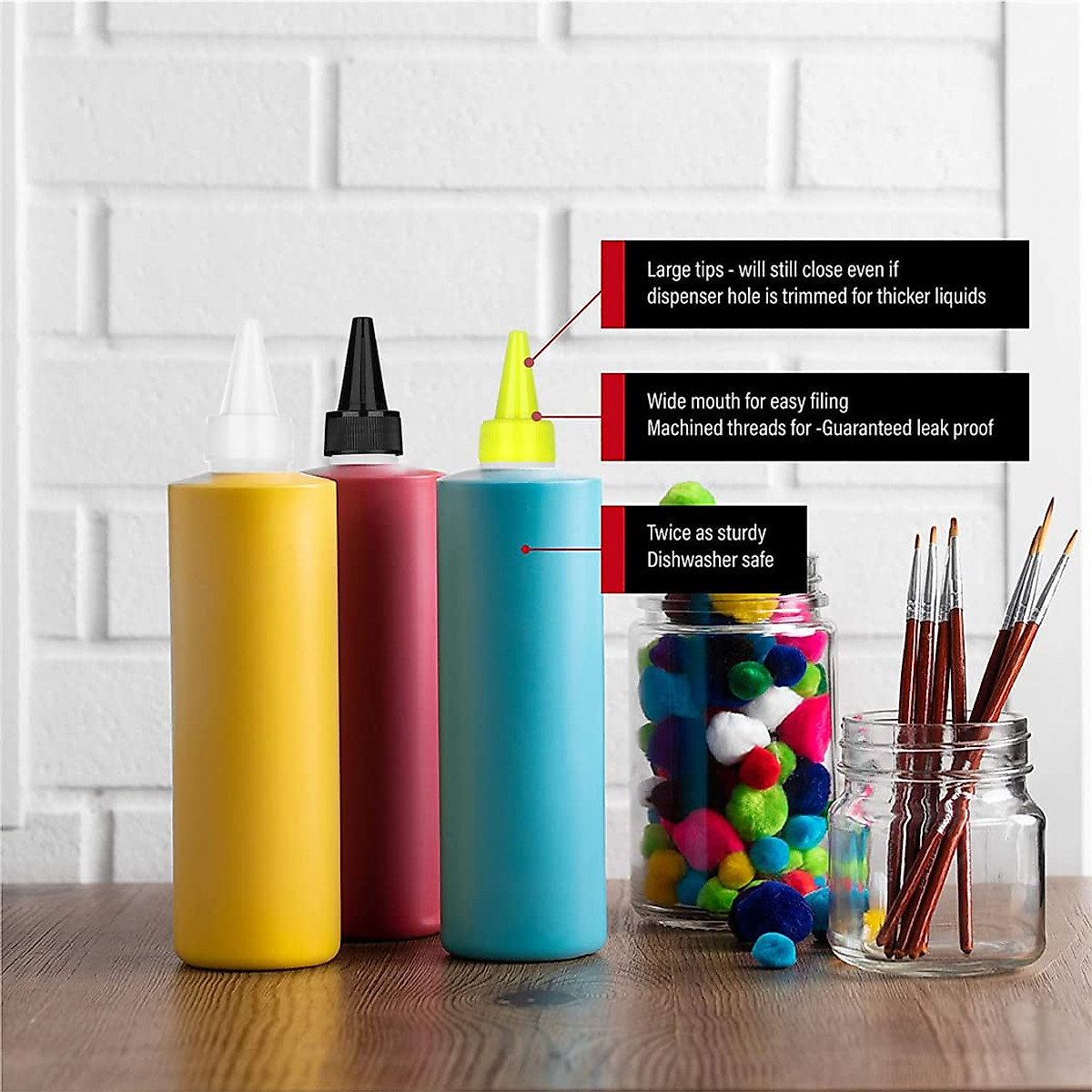 Squeeze Bottle Condiment Bottles Writer Bottle Pigment Squeezy Bottle Resealable Plastic Squeezing Squirt Bottles for Cooking Painting