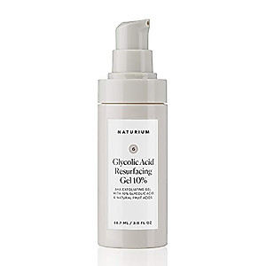 Naturium Glycolic Acid Resurfacing Gel 10%, AHA Exfoliating Gel with Natural Fruit Acids, 3.3 oz
