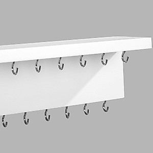 ZGZD White Hanging Jewelry Organizers with Removable Bracelet Rod, Cosmetics Shelves and 42 Hooks for Necklaces, Bracelets and Accessories, Set of 2