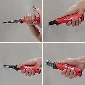Goldblatt Drywall Saw - 6-inch Jab Saw, Keyhole Saw with Soft Grip Handle, Hand Saw, Sheetrock Saw, Wallboard Saw with 8-TPI Bi-metal Blade