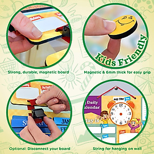 Kids Daily Calendar magnetic,Hang on Wall or Fridge for Home or School.