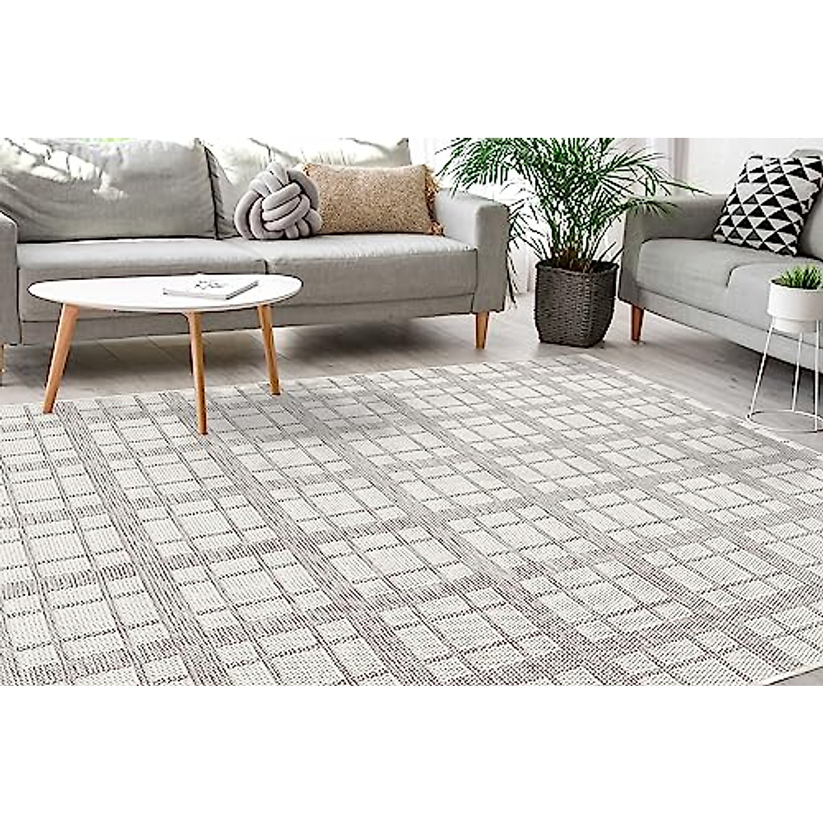 Orian Rugs Landon Natural Area Rug, 5' x 7', Grey