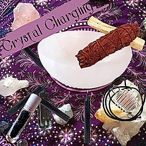 Wiccan Supplies and Tools 11 pc Altar Protection Kit for Wicca Spells, Rituals, Witchy Gifts Witchcraft Decor, Pagan Supplies, Wiccan Starter Kit - Ceremonial Magick Wiccan Gifts (Selenite Bowl Set)