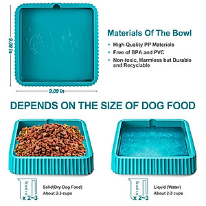 LUKITO Lick Mat & Dog Bowl 2 in 1 for Dogs & Cats, Dog Peanut Butter Lick Pads for Boredom Reducer, Pet Bowl, Dog Water and Food Dish