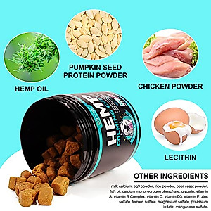 CAPTBDZW Calming Chews for Dogs, Dog Calming Chews - Anxiety Relief Treats, Pet Naturals Calming Chews, Helps with Dog Anxiety, Separation, Barking, Stress Relief, with Valerian Root and Hemp Oil.