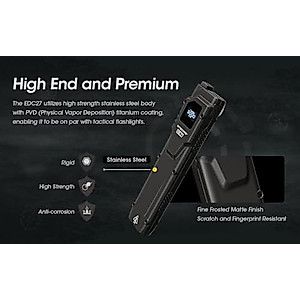 Nitecore EDC27 Every Day Carry Rechargeable Flashlight - 3000 Lumens w/Eco-Sensa USB-C Charging Cable