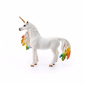 Schleich bayala, Unicorn Toys for Girls and Boys, Rainbow Unicorn Mare, Unicorn Toy Figurine with Gems, Ages 5+