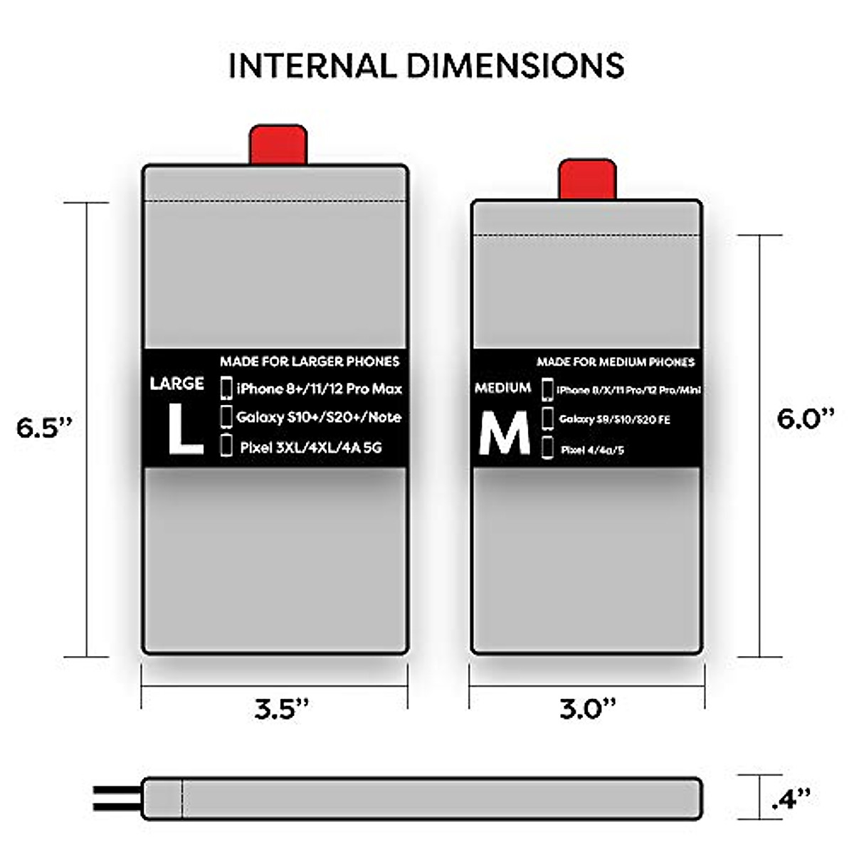 PHOOZY Apollo Series Thermal Phone Case - Insulated, Ultra-Slim Pouch Protects Your Phone from Overheating in The Sun & Extends Battery Life. Floats in Water. AS SEEN ON Shark Tank - Silver - Large