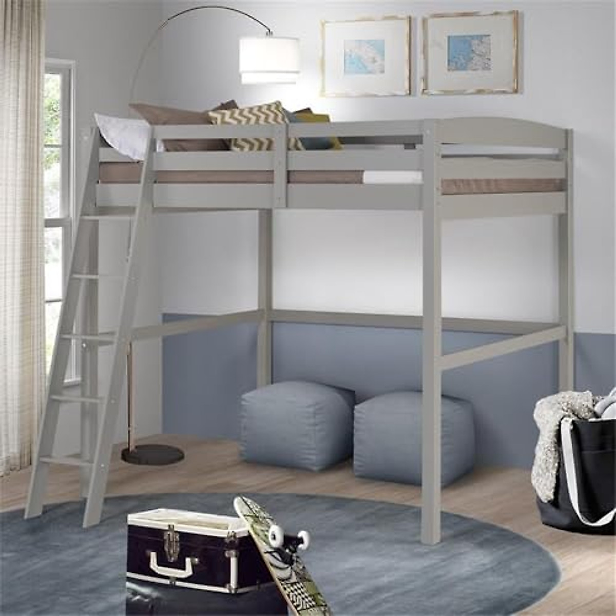 Camaflexi High Bed Loft, Full, Grey (Model: T1404F)