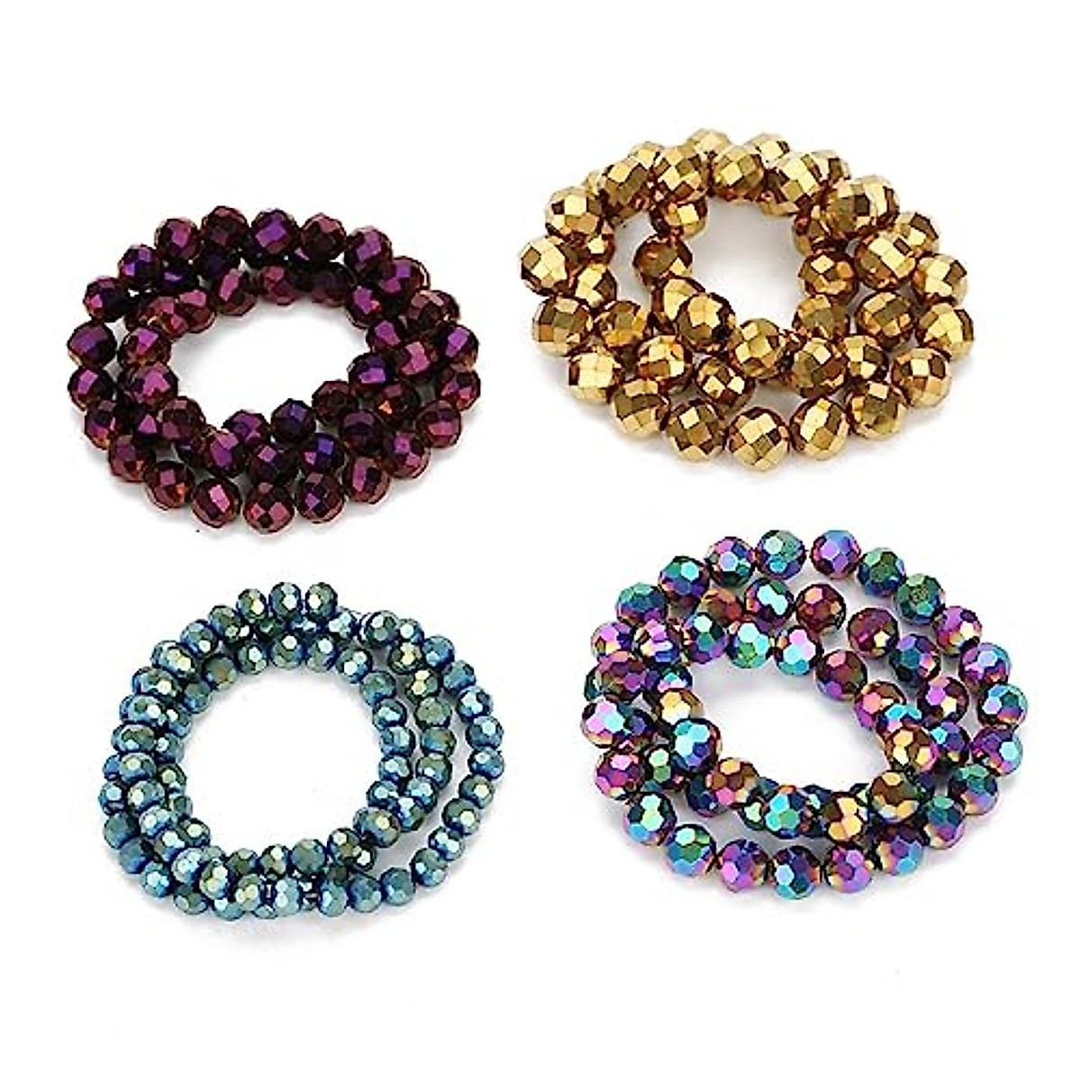 EXCEART 192pcs Bling Accessories Lip Gloss Kit Beads in Bulk Beads for Crafts Hematite Beads Metal Spacer Beads Bracelet Beads Beading Kits DIY Beads Scattered Beads Jewelry Bead Chain