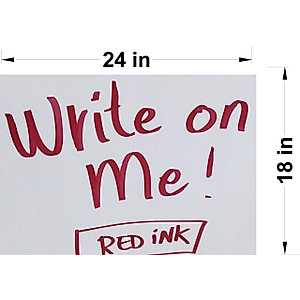 Yard Signs 50 Pack, White Blank Signs 18 x 24 inch 4mm Corrugated Plastic Sign Board, Bundles of 50Pieces, Great for Advertising Any Events, Ship same Day (50SIGNS18X24)