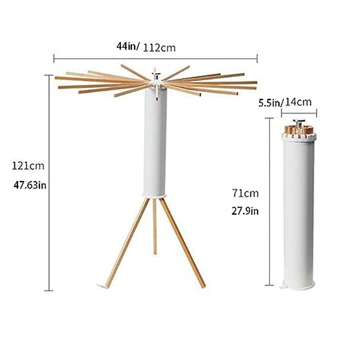 CLSMD Foldable Drying Rack Wood Stable Clothes Pole Floor Laundry Rack Drying Indoor Outdoor Bedroom Balcony Family Laundry Supplies
