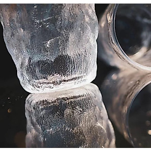 glass cupGlassware Water Cup Kitchen Cup Glassware Glacier Patternwater glass water glass(Glacier White)