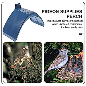 POPETPOP Pigeon Rest Stand-10pcs Plastic Pigeon Perch Dove Rest Stand Frame Grill Dwelling Pigeon Perches Roost for Bird Supplies (Blue)