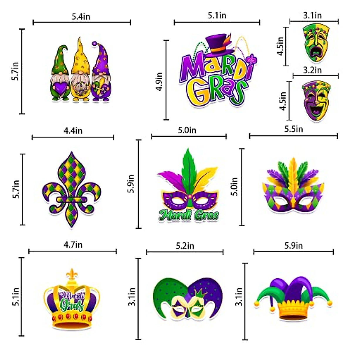 36 Pcs Mardi Gras Decorations Hanging Swirls, NO-DIY Mardi Gras Party Decorations, Mardi Gras Party Supplies Whirls Glitter Foil Ceiling Swirls for Mardi Gras Decor Shrove Tuesday New Oeleans Party