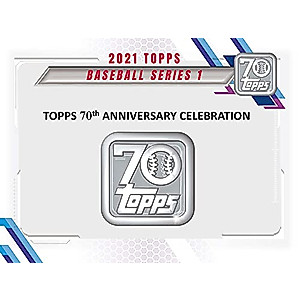 Topps 2021 Series 1 Major League Baseball Cards | 16 Cards in A Factory Sealed Retail Pack | 70th Anniversary! | Exclusive Trading Cards!