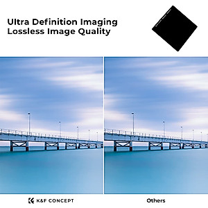 K&F Concept 100 x 100mm ND1000 (10 Stop) Square Filter Ultra Slim HD 28 Multi-Layer Coatings Neutral Density Import AGC Optical Glass with Filter Bag
