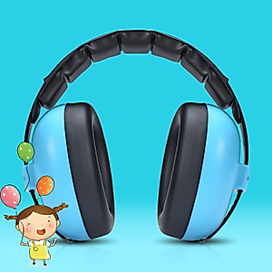 CHAMPS Baby Ear Muffs, Baby Earmuff Noise Protection Reduction Headphones for 0-3 Years Babies, Toddler, Infant, Safety Hearing Ear Muff Shooting Range Hunting Season [Blue]