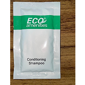 ECO Sachet Individually Wrapped Travel Toiletries, Bulk Mini Hotel Shampoo and Conditioner 2in1 10ml (100 pk)