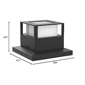 Viewsun 12 Pack Solar Post Cap Lights, Outdoor Garden Solar Powered Fence Post Cap Lights with SMD LEDs Waterproof Light Decorative for Fence Deck or Patio Decor, Fits 4x4, 5x5 or 6x6 Wooden Posts