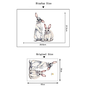 Rabbit Wall Decals Bunny Wall Stickers Vinyl Nursery Toddler Room Lovely Wall Decor Mural Bedroom Decoration DIY Decor for Girls Kids