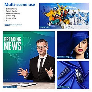 NEEWER 6x9 feet/1.8x2.8m Photo Studio 100% Pure Polyester Collapsible Backdrop Background for Photography, Video and Television (Backdrop ONLY) - Blue