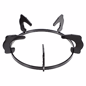 Angoily Cast Iron Wok Support Ring Gas Stove Rack Stand Brackets Milk Pot Wok Support Holder Trivets Range Holder for Home Restaurant Kitchen ( Black )