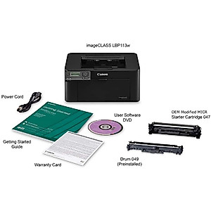 RT LBP113w imageCLASS Wireless Check Printer Bundle with 1 OEM Modified 047 MICR Toner Cartridge for Printing Checks (2 Items)