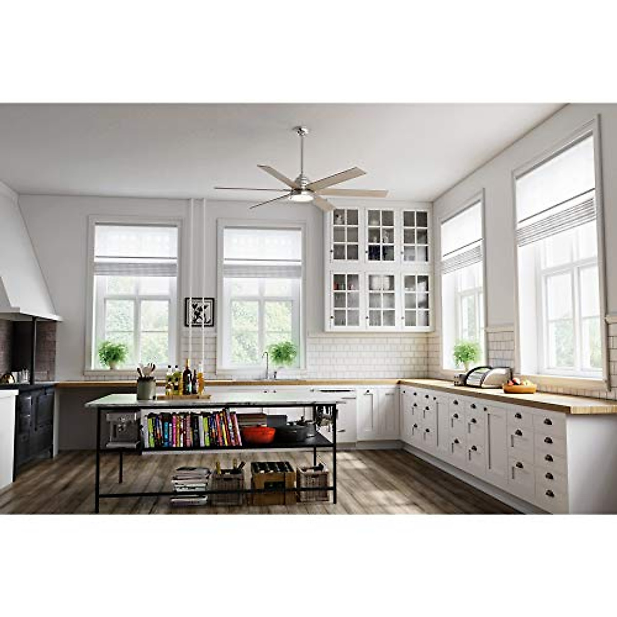 Hunter Fan Company 59398 Warrant Ceiling Fan, Brushed Nickel Finish