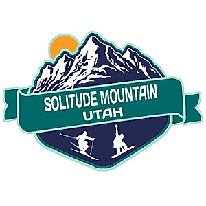 Solitude Mountain Utah Ski Adventures Souvenir 2 Inch Vinyl Decal Sticker Mountain Design