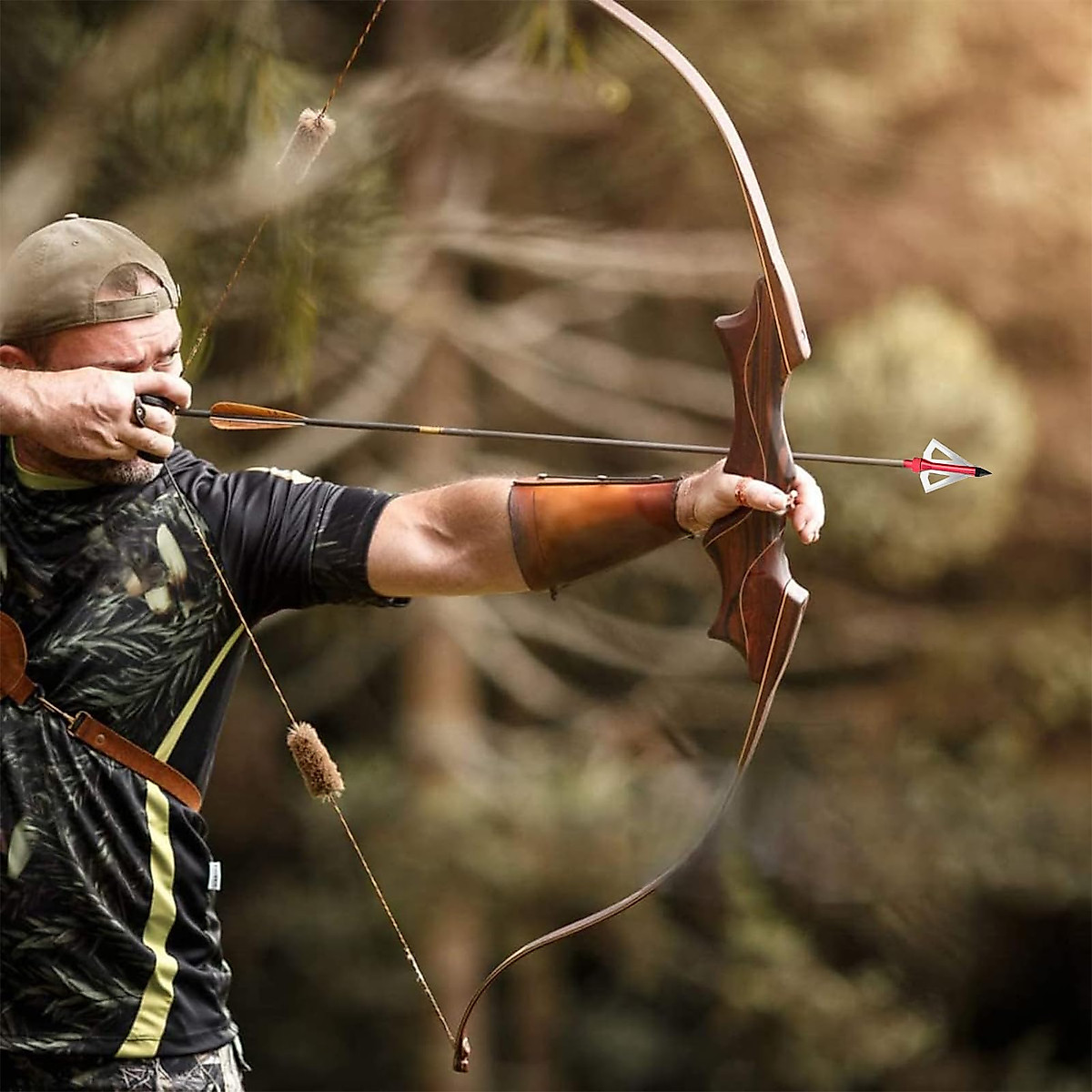 Fixed Blades Stainless Steel Hunting Broadheads 3 Blades (Pack of 12)，Arrow Tips with Standard Screw-in Head for Crossbow Compound Recurve Bow Bow Archery Hunting