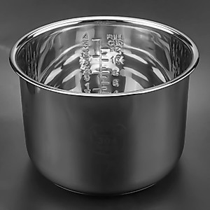 Kqcibz 6L Pressure Cooker Inner Pot Rice Pressure Cooker Liner Stainless Steel Inner Pot Minute Pressure Cooker Liner