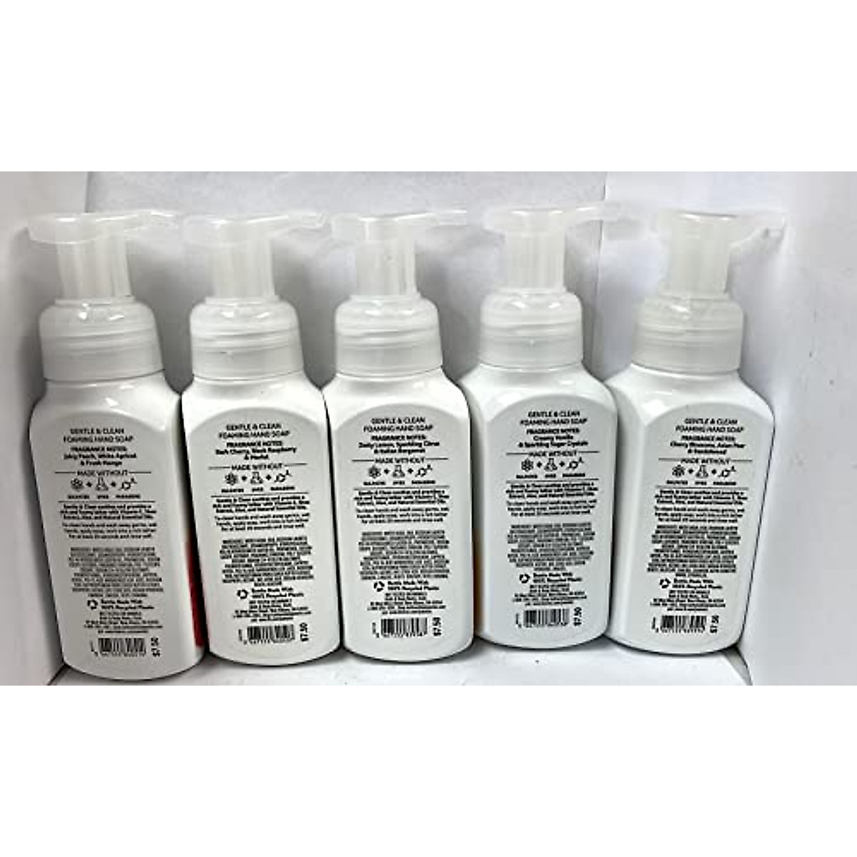 Bath and Body Works FRESH AND BRIGHT Hand Soaps - Set of 5 Gentle Foaming Soaps