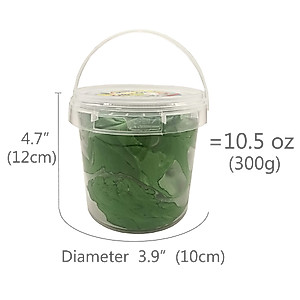 Air Dry Modeling Clay 10.5 oz Ultra Light Magic Clay DIY Moulding Dough Primary Colors for Kids Art Craft Kit (Dark Green)