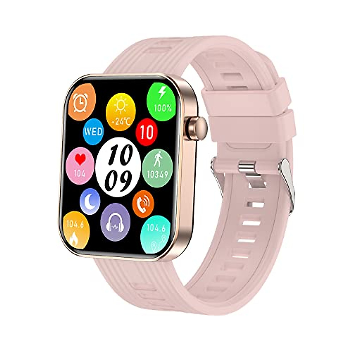 Bzdzmqm Smart Watch for Android Phones for iPhone, 1.96-inch HD Large Screen Smartwatch, Bluetooth Call Health Detection with Password Lock Sports Watch with Text and Call