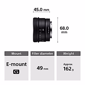 Sony SEL24F28G - Full-Frame Lens FE 24mm F2.8 G - Premium G Series Prime Lens Black