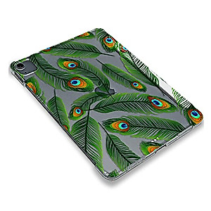 Cute Peacock Feather Art case Compatible with iPad Mini Air Pro 7.9 8.3 9.7 10.2 10.9 11 12.9 inch Pattern Cover New 2022 2021 Trifold Stand 3 4 5 6 7 8 9 Generation 483 (11" Pro 1/2/3 gen)
