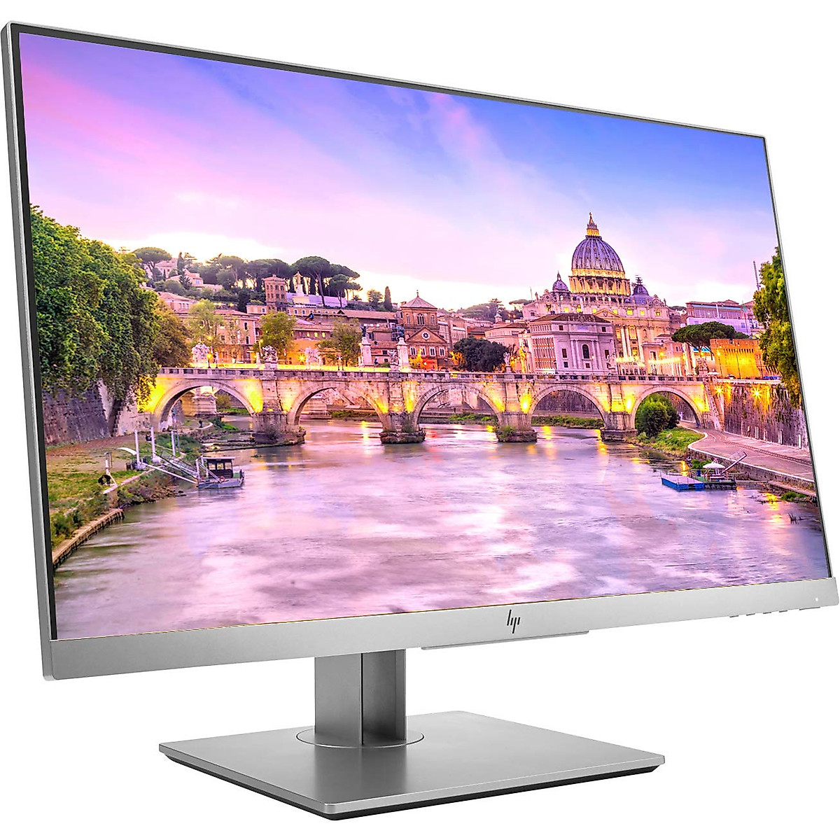 HP EliteDisplay E243 23.8 Inch IPS LED Backlit Monitor (1FH47A8#ABA) 4-Pack Bundle with Desk Mount Clamp Fully Adjustable Four Monitor Stand