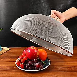 Food Tents 1pc Mesh Food Cover, Stainless Steel Food Tent, Large Screen Food Cover Tent, Metal Mesh Food Cover for Indoor Outdoor Picnic Caming (15.7inch/ 40cm) Picnic Accessories