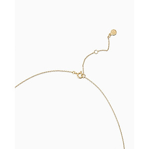 gorjana Women’s Evil Eye Pendant Necklace, Adjustable Link Chain w/White CZ and London Blue Nanogem Talisman, 18K Gold Plated