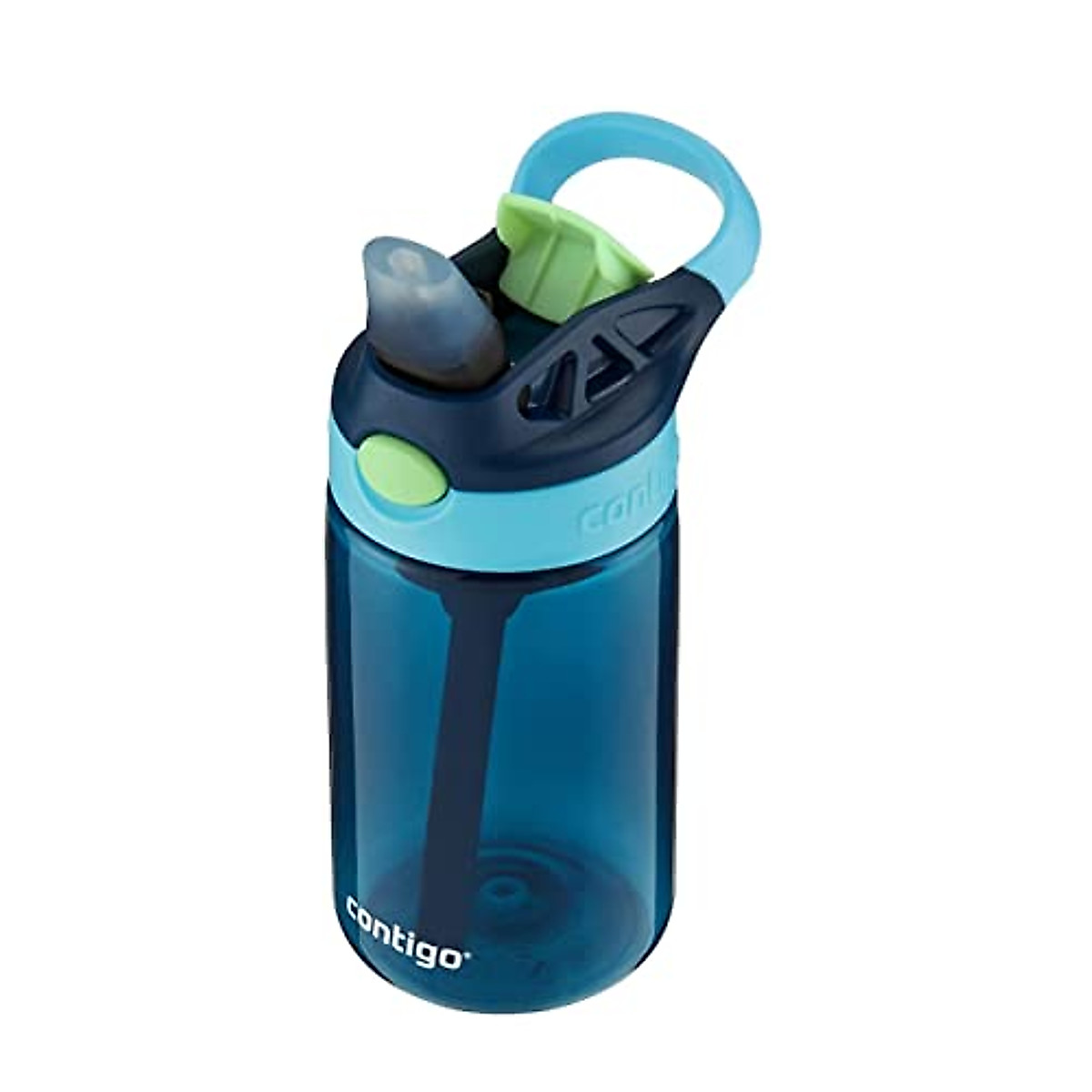 Contigo Kids Water Bottle with designed AUTOSPOUT Straw, 14 oz., Blueberry Ocean