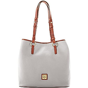 Dooney & Bourke Handbag, Pebble Grain Briana With Pouch Shoulder Bag - White