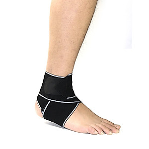 Lareinae Breathable Ankle Support Compression Brace with Adjustable Strap, Great for Runners, Ankle Sprain, and Swelling and Plantar Fasciitis, Instant Pain Relief, Suitable for Men&Women